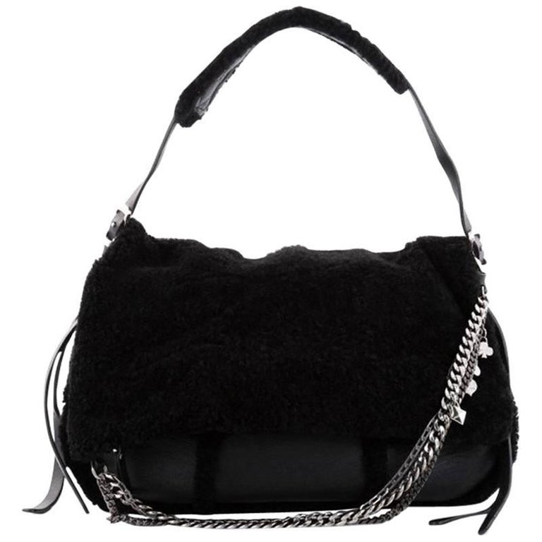 Jimmy Choo Biker Bag Shearling Large at 1stDibs | jimmy choo shearling bag