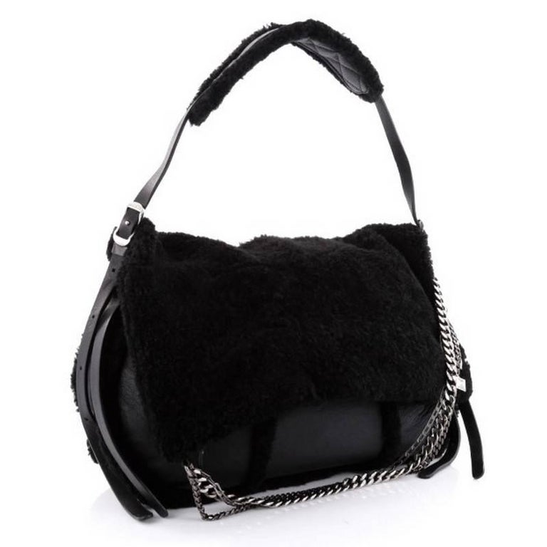 Jimmy Choo Biker Bag Shearling Large at 1stDibs | jimmy choo shearling bag