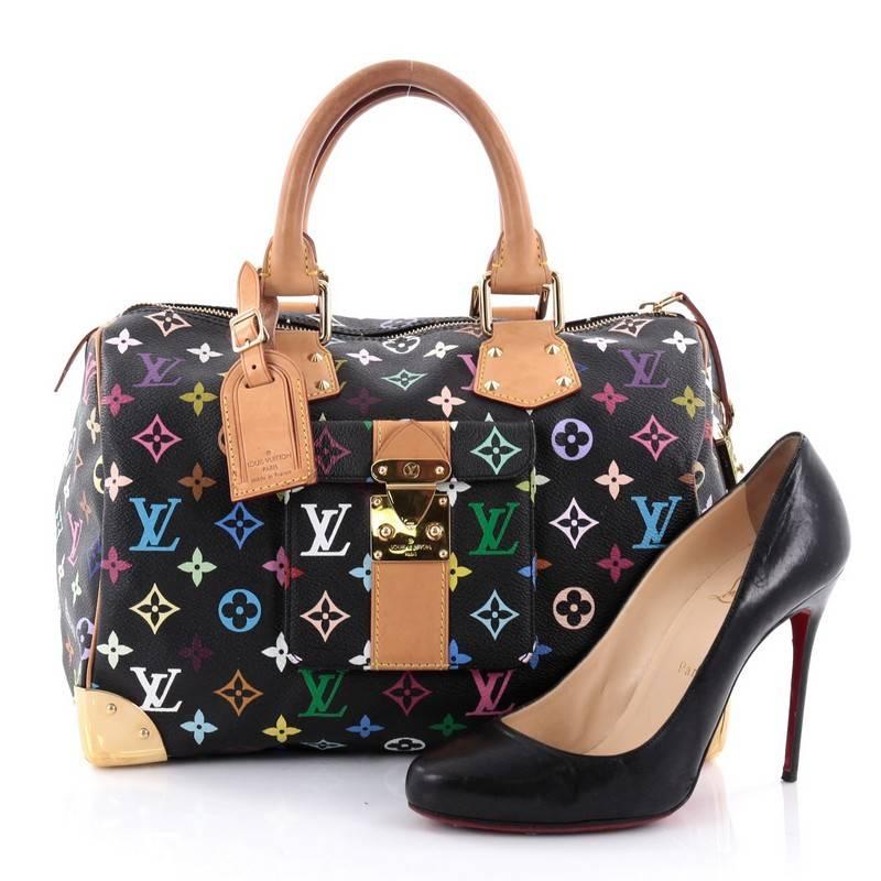 Louis Vuitton Speedy Handbag Monogram Multicolor 30 at 1stDibs
