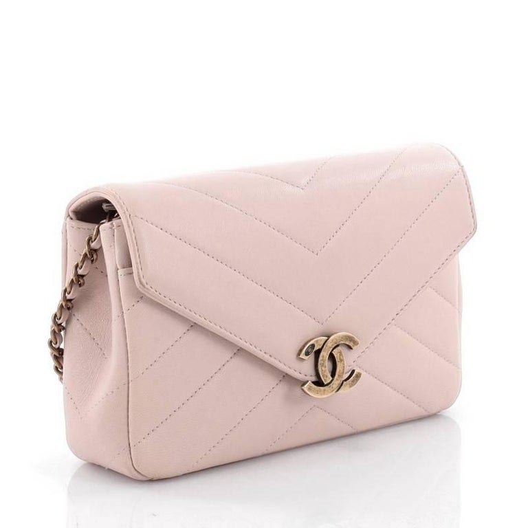 Chanel Coco Envelope Flap Bag Chevron Leather Mini at 1stDibs | chanel ...