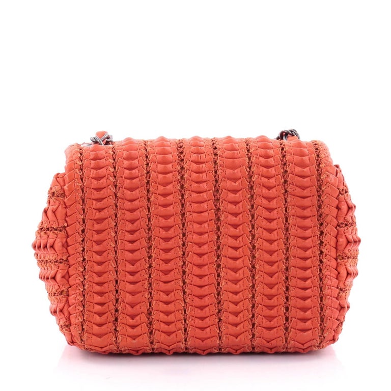 Chanel Crochet Flap Bag Lambskin Small at 1stDibs