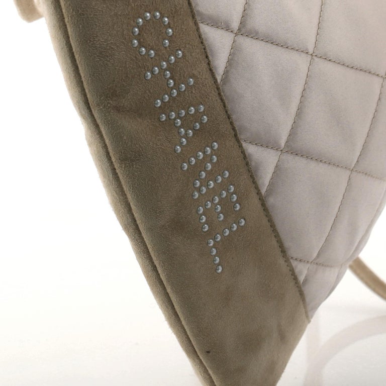 Chanel Vintage Drawstring Backpack Quilted Satin with Suede Medium at ...