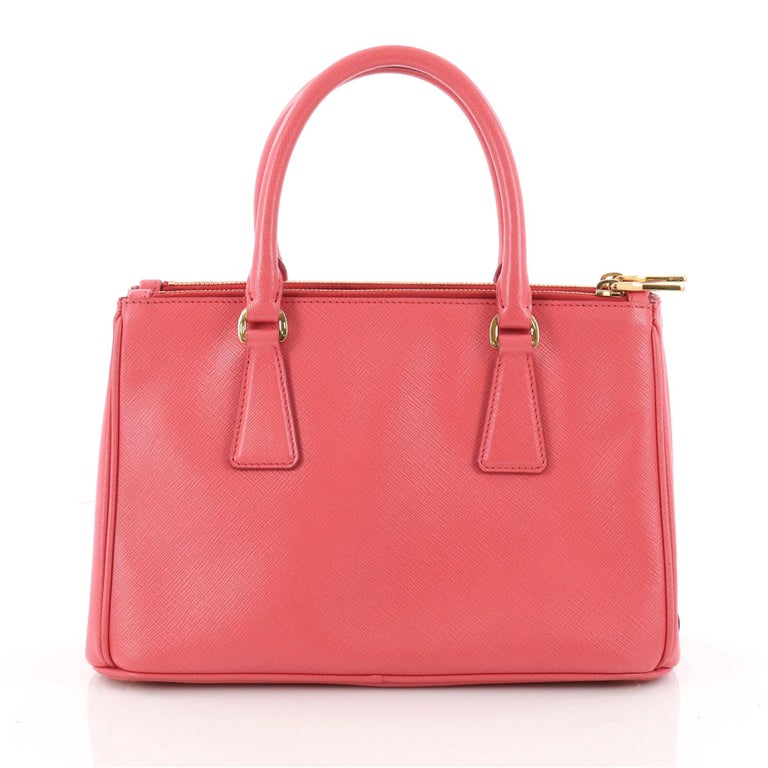Prada Double Zip Lux Tote Saffiano Leather Mini at 1stdibs