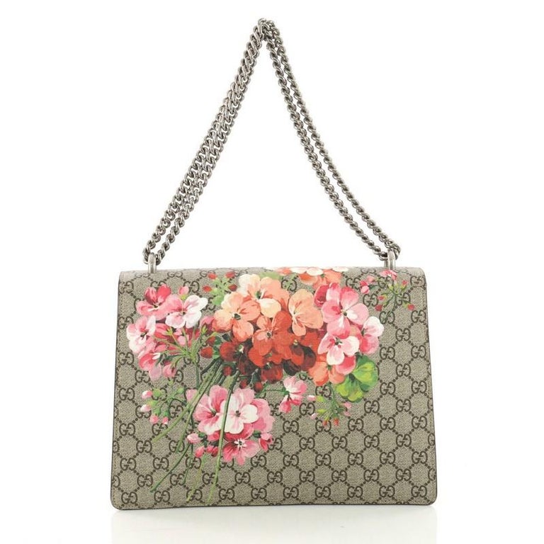 Gucci Dionysus Handbag Blooms Print GG Coated Canvas Medium at 1stDibs