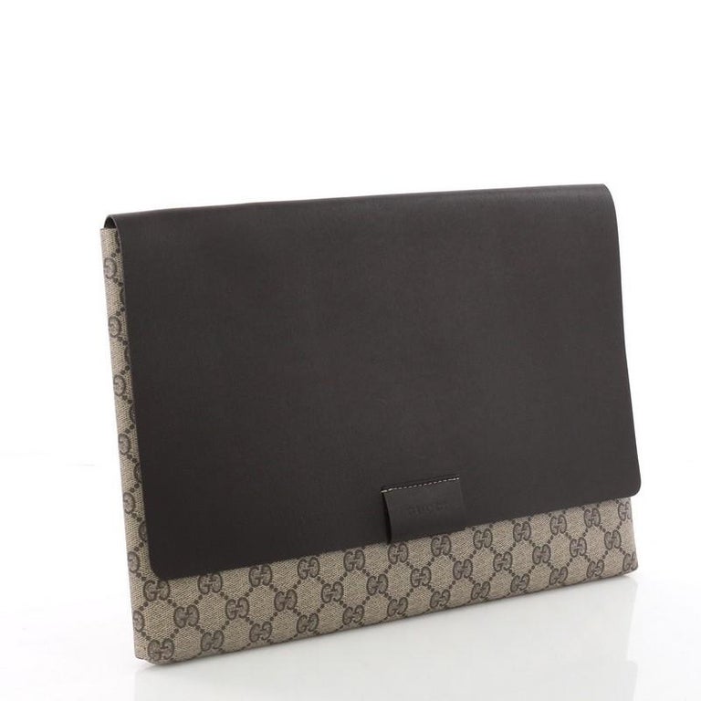 Gucci Envelope Clutch GG Canvas and Leather Large at 1stDibs | envelope ...