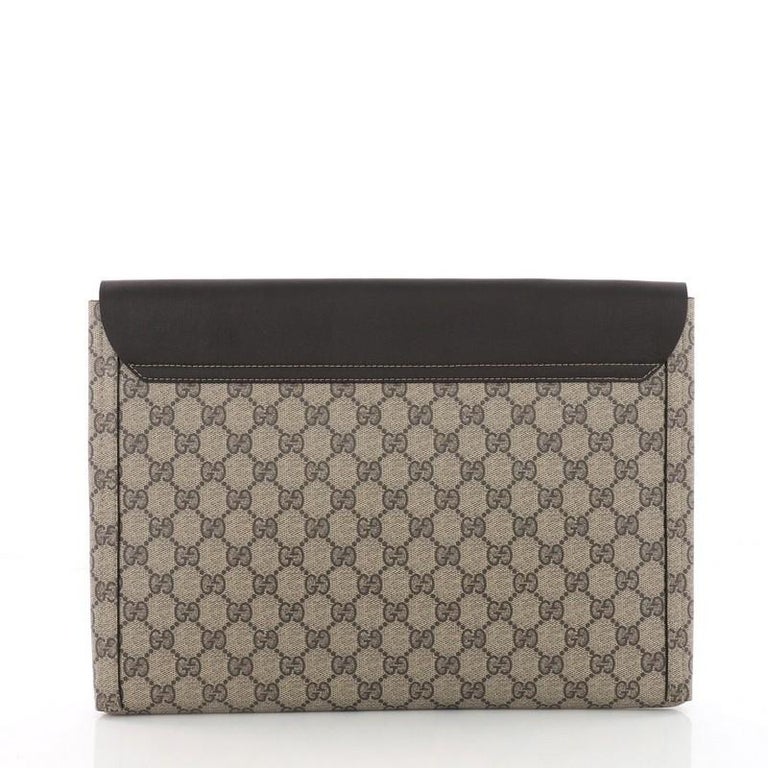 Gucci Envelope Clutch GG Canvas and Leather Large at 1stDibs | envelope ...