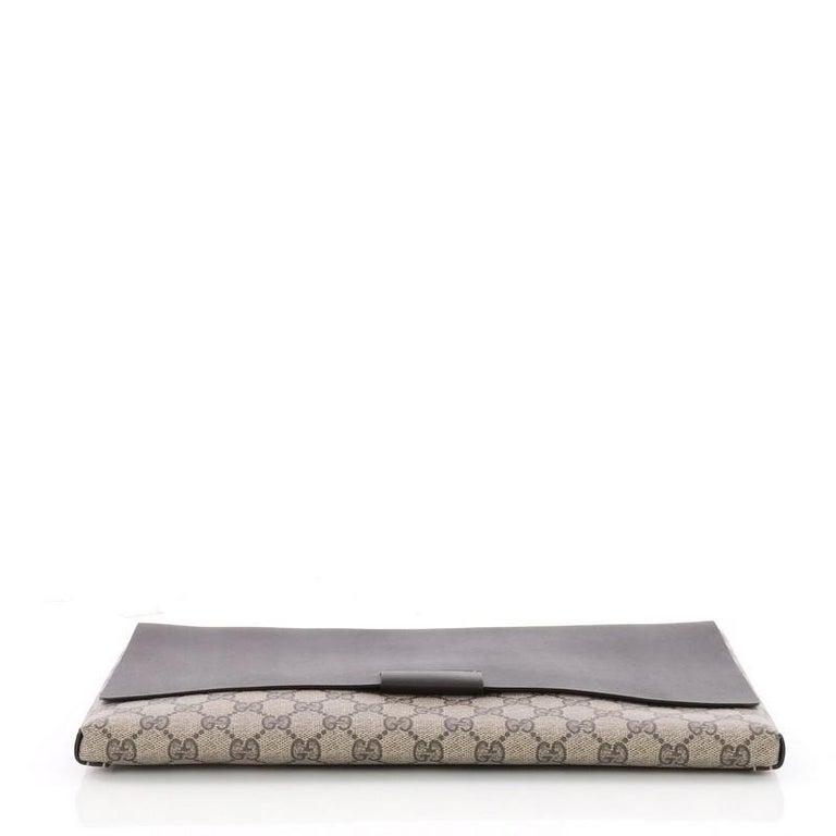 Gucci Envelope Clutch GG Canvas and Leather Large at 1stDibs | envelope ...