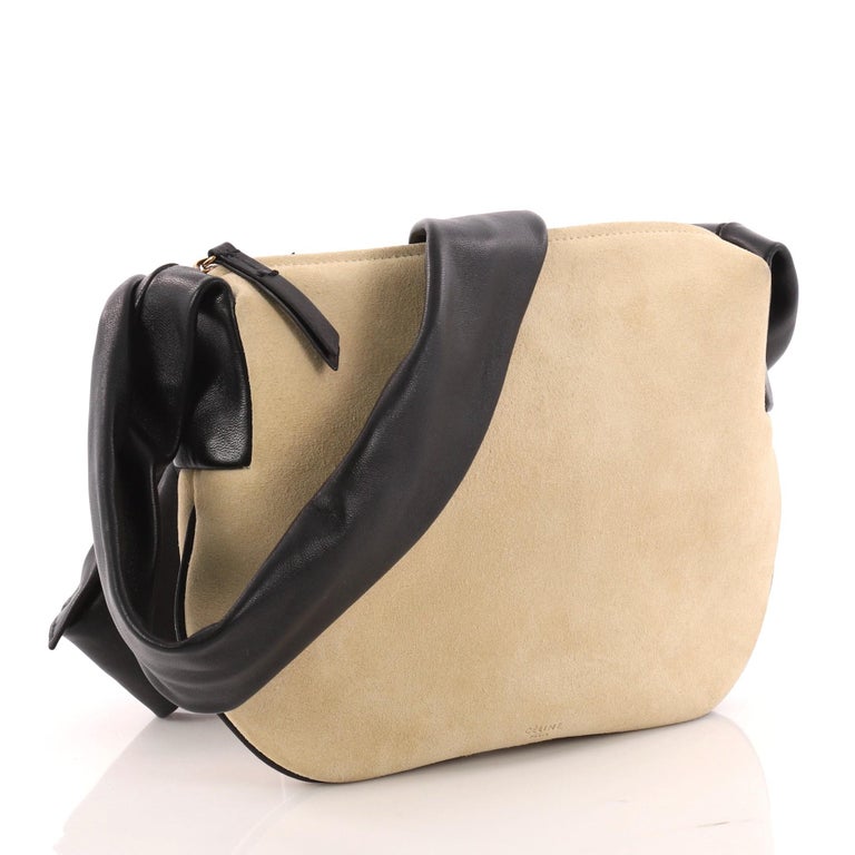 Celine Ribbon Shoulder Bag Suede with Leather Small at 1stDibs | celine ...