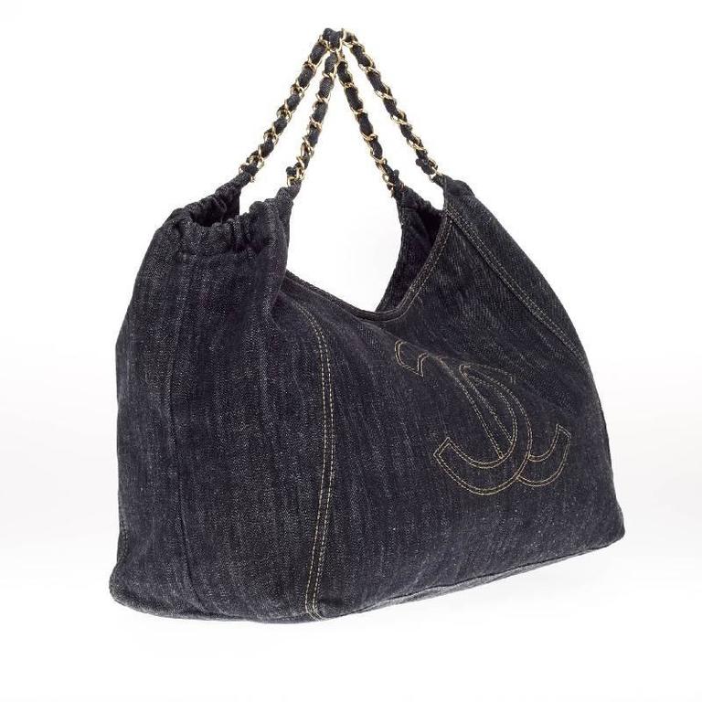 Chanel Coco Cabas Denim Large at 1stDibs