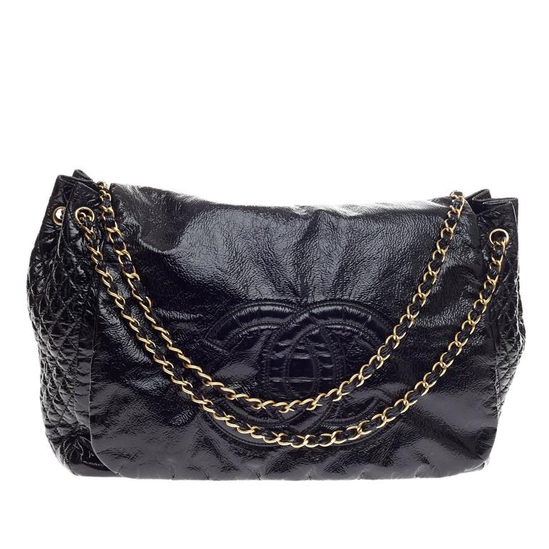 Chanel Rock and Chain Flap Bag Patent Large at 1stDibs | chanel rock ...