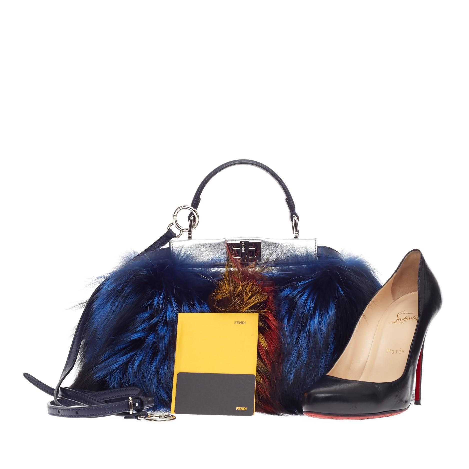 Fendi Limited Edition Peekaboo Fox Fur Mini at 1stDibs