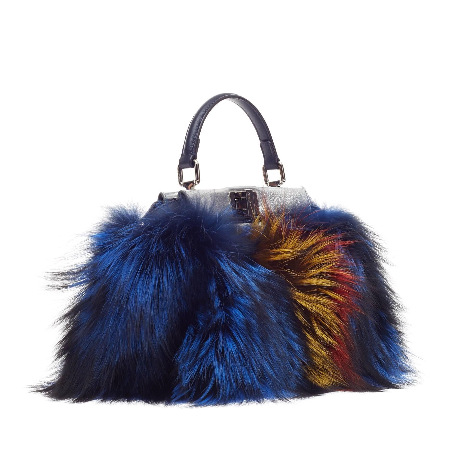 Fendi Limited Edition Peekaboo Fox Fur Mini at 1stDibs