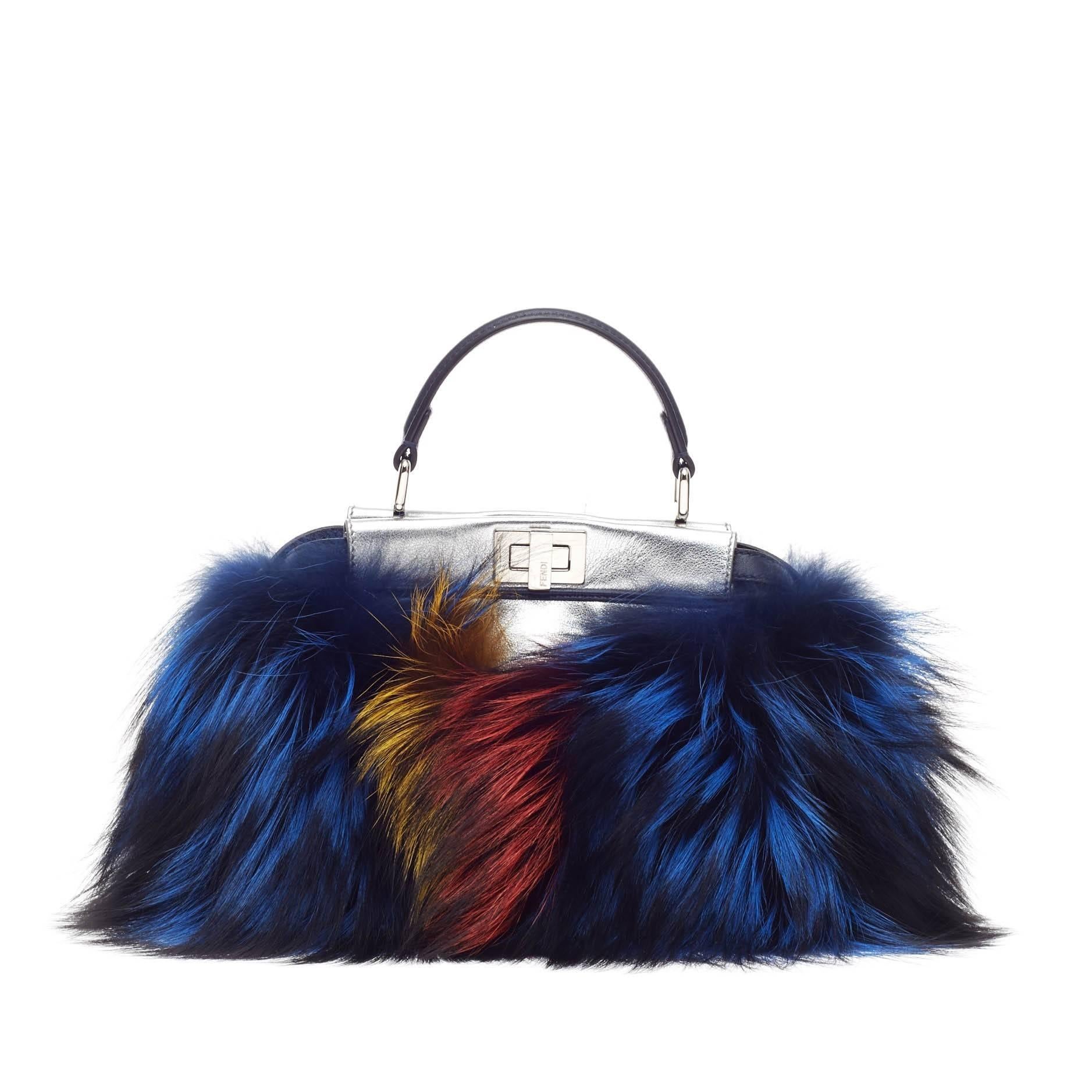 Fendi Limited Edition Peekaboo Fox Fur Mini at 1stDibs