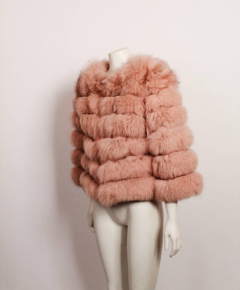 Pink Fur Jacket at 1stDibs