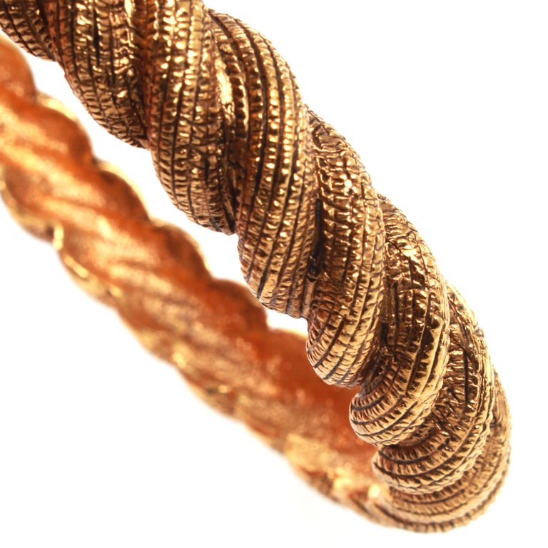 Chanel gold rope bracelet For Sale at 1stDibs | gold rope bangle, rope ...