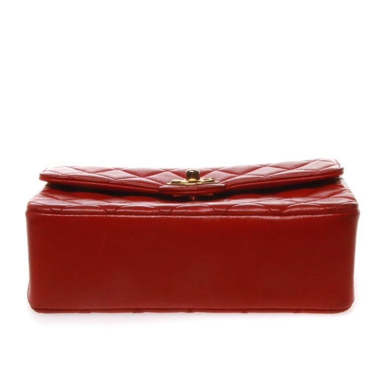 Chanel Vintage Red Mini Classic Flap Bag at 1stDibs | chanel red mini ...