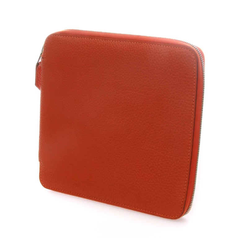 Hermes Orange CD Case For Sale at 1stDibs | leather cd case