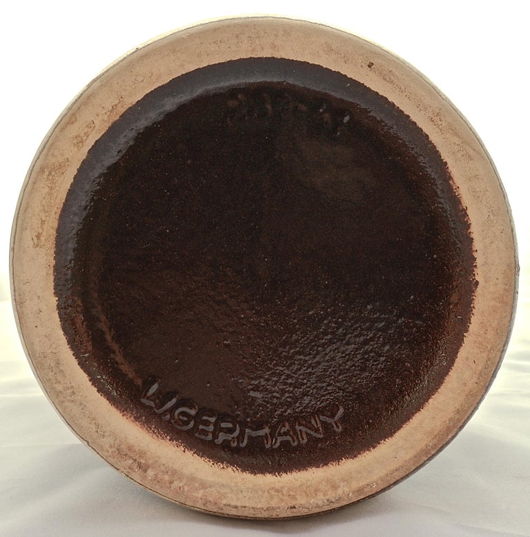 Scheurich Keramik West Germany Large Pottery Green Brown Cream Vase ...