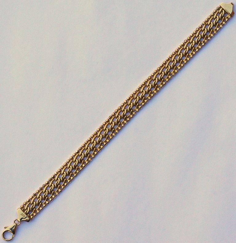 Milor 14K Gold Italian Fancy Link Bracelet circa 1990s at 1stDibs ...