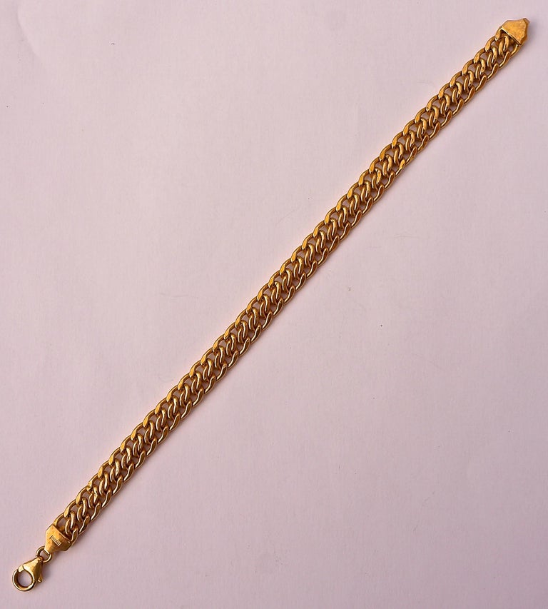 Milor Italian Fancy Link 14 Karat Gold Chain Bracelet at 1stDibs ...