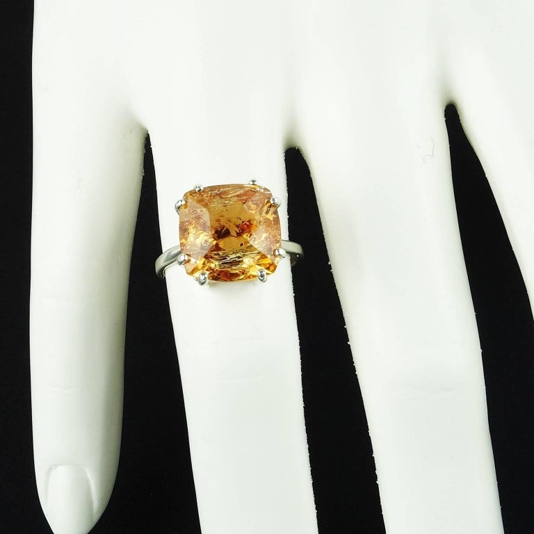 Orange Imperial Topaz in Sterling Silver Ring at 1stDibs