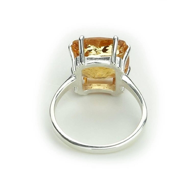 Orange Imperial Topaz in Sterling Silver Ring at 1stDibs