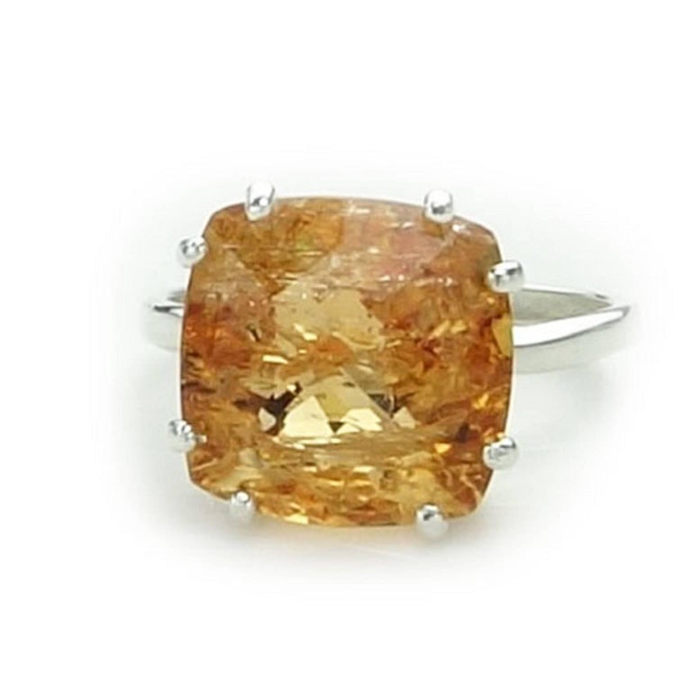 Orange Imperial Topaz in Sterling Silver Ring at 1stDibs