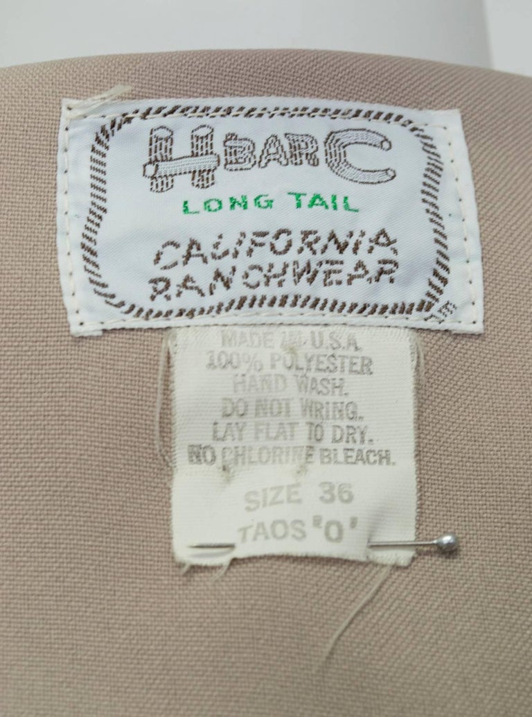 H Bar C Ranchwear Fringed Western Diamante Cowboy Shirt, 1960s at ...