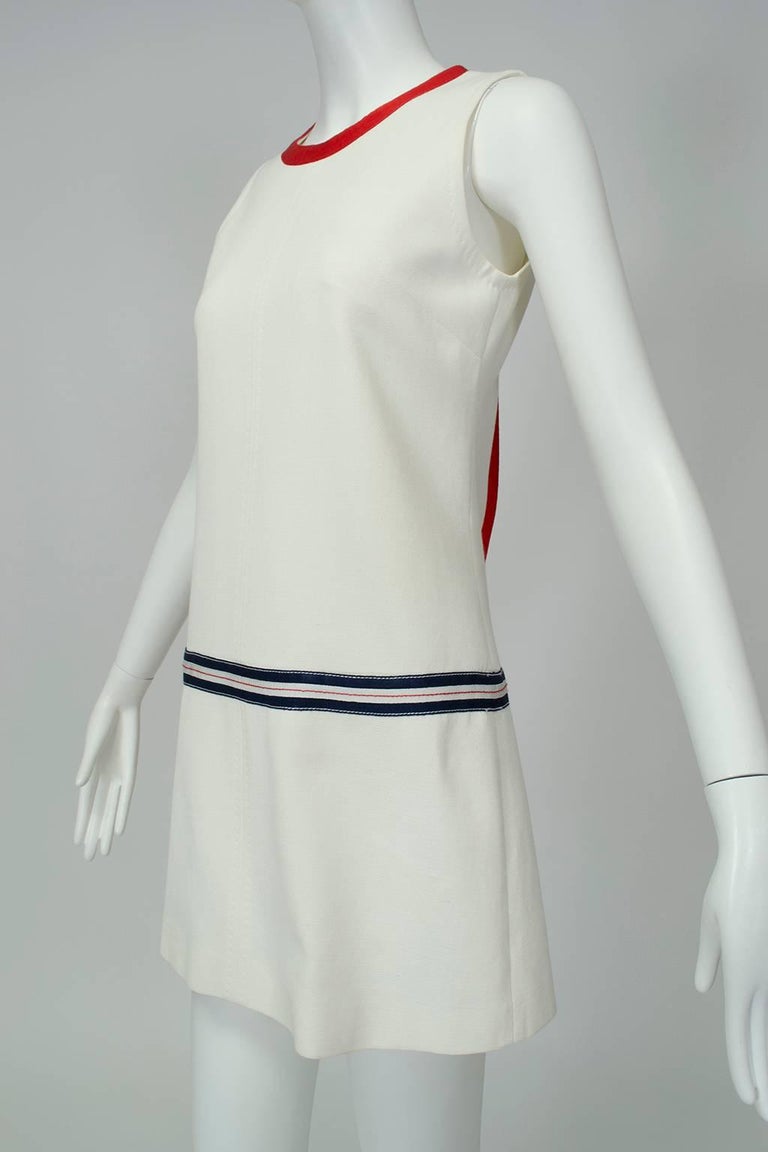 Dolce and Gabbana Mod Mini Dress with Nautical Trim and Rear Bow ...