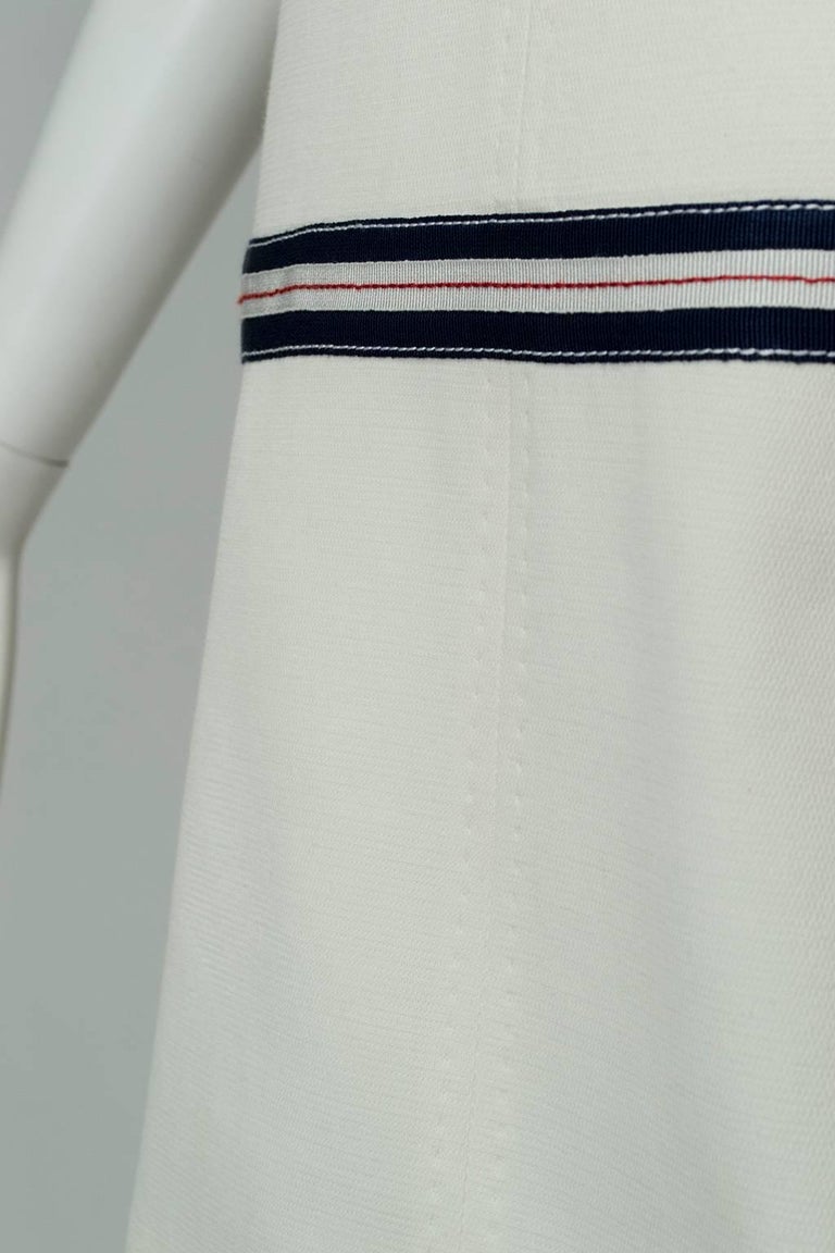 Dolce and Gabbana Mod Mini Dress with Nautical Trim and Rear Bow ...