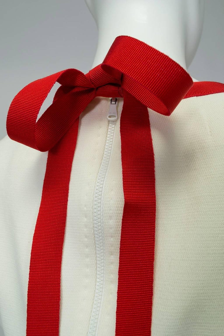 Dolce and Gabbana Mod Mini Dress with Nautical Trim and Rear Bow ...
