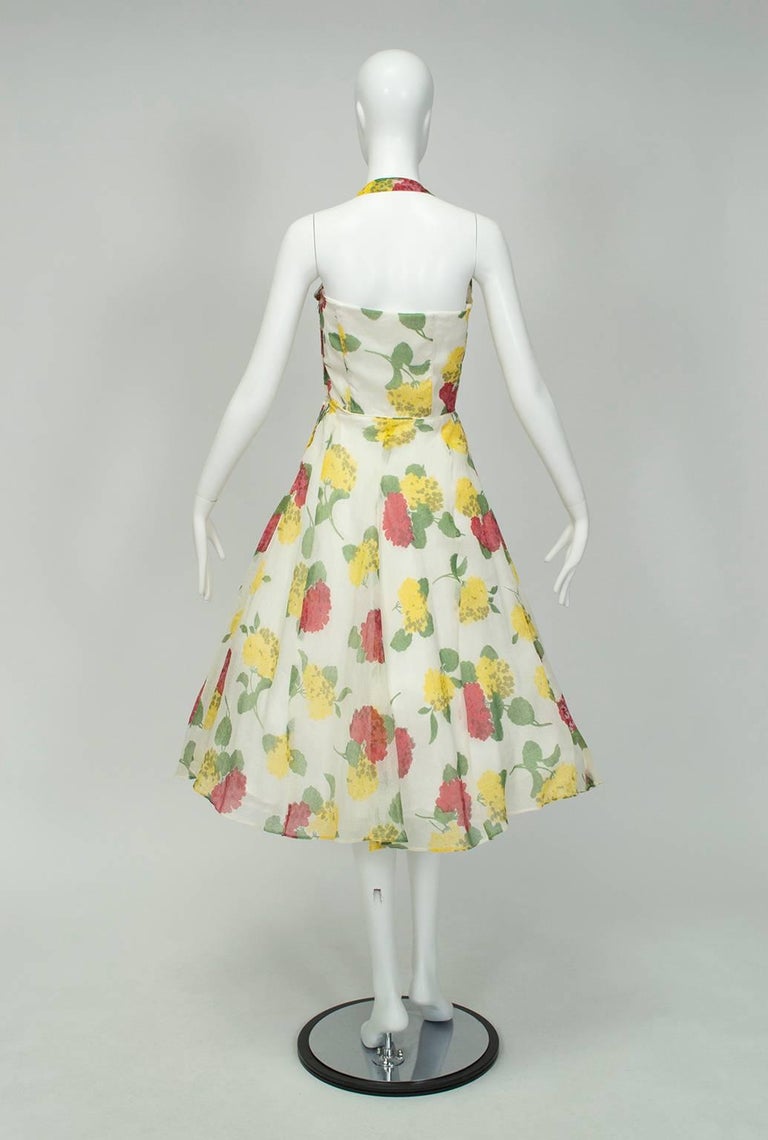 Convertible Yellow Floral Circle Dress w Rhinestone-Studded Shelf Bust ...