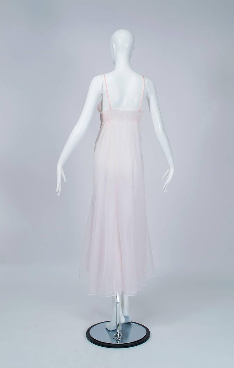 Blush Pink Marabou Feather Pillow Talk Negligée Nightgown - Small-Med ...