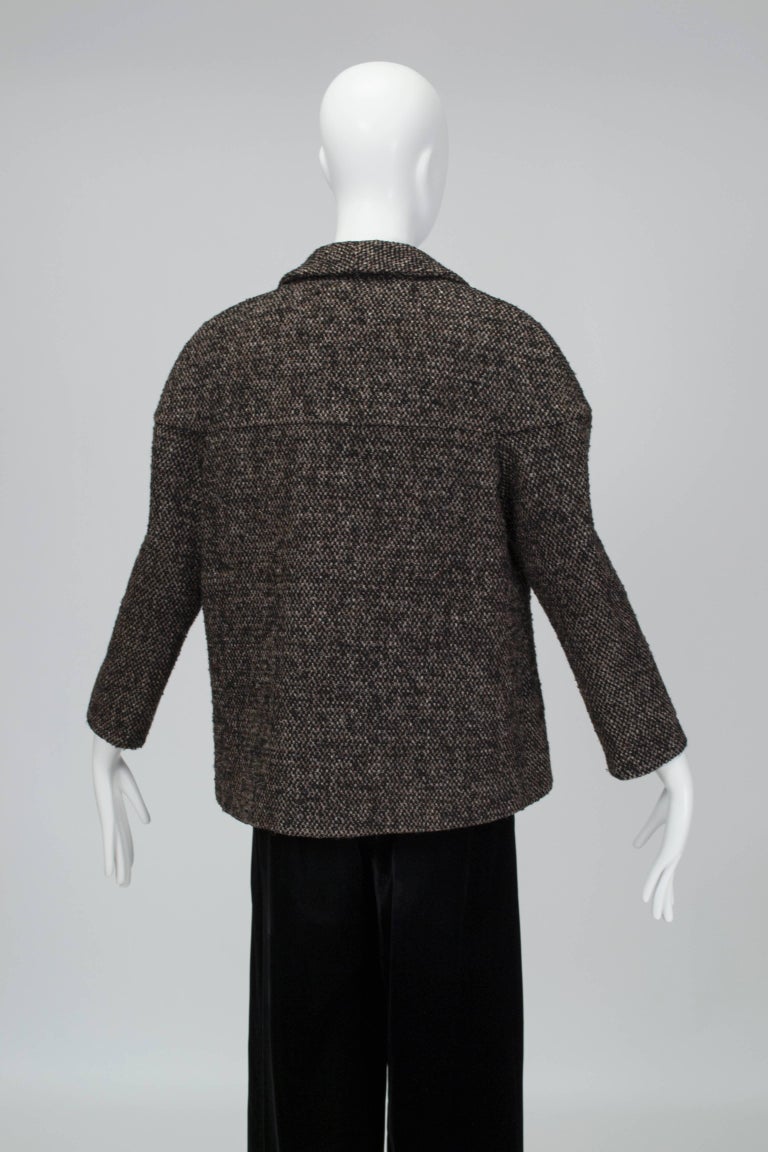 Chanel-Inspired Galanos Brown Tweed Jacket and Matching Fringed Shell ...
