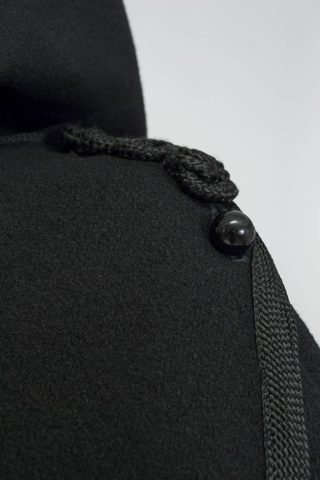 Sweeping Floor-Length Hooded Cloak with Passementerie Trim – I Magnin ...