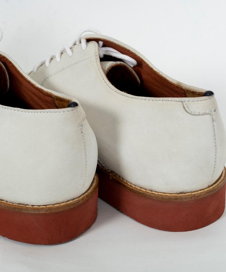 New Men’s Winter White Nubuck Oxford Brogues, 21st Century at 1stDibs