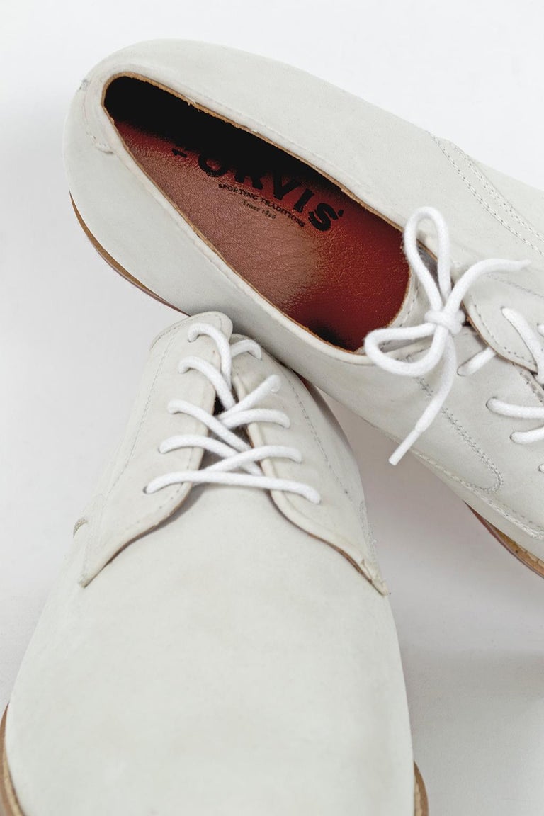 New Men’s Winter White Nubuck Oxford Brogues, 21st Century at 1stDibs