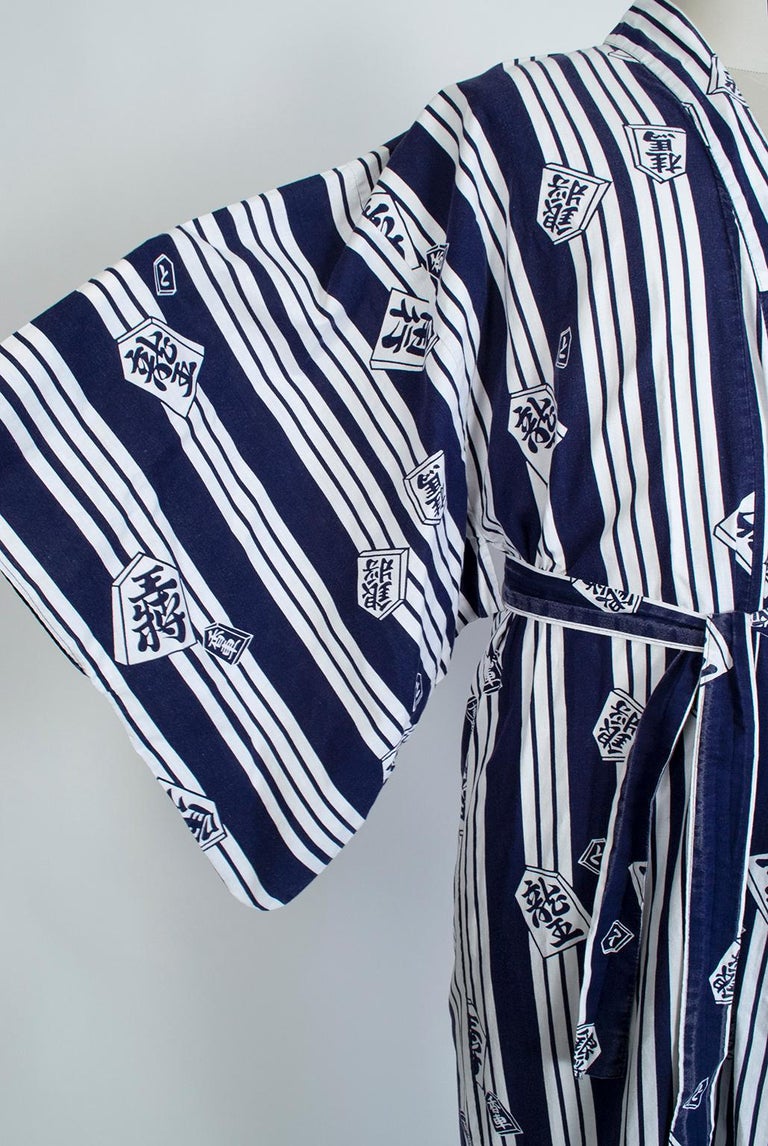 Men’s Masukyo Japanese Cotton Yukata Kimono Robe, 1970s at 1stDibs ...