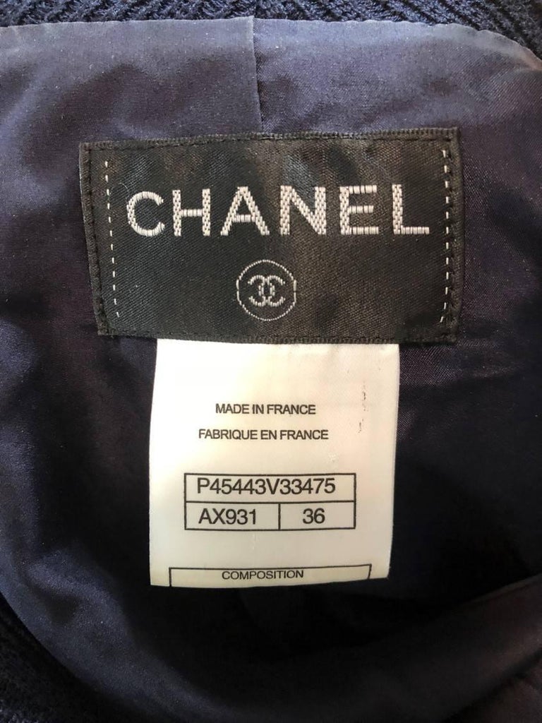 Chanel Navy Double Breasted Romper with Elbow Length Sleeves at 1stDibs