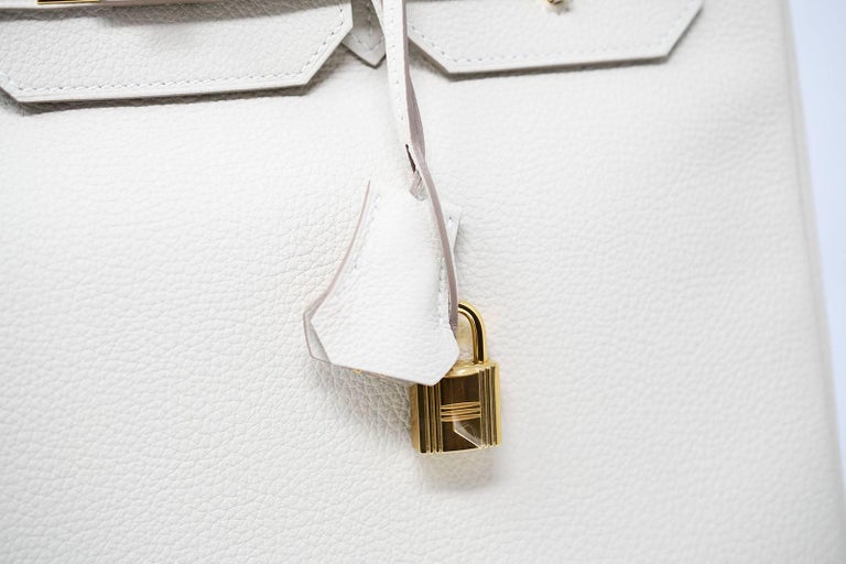 Hermes Birkin Bag 35cm Craie Togo GHW For Sale at 1stDibs