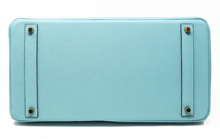 Hermes Birkin Bag 40cm Blue Atoll Clemence GHW For Sale at 1stDibs ...