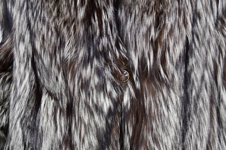Silver Fox Fur Coat For Sale at 1stDibs