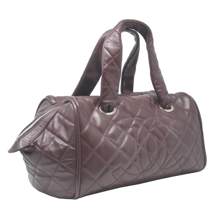 Chanel Burgundy Large Satchel Handbag For Sale at 1stDibs | chanel ...