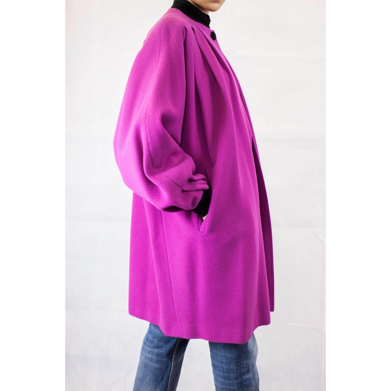 Valentino fuchsia wool coat, circa 1980 For Sale at 1stDibs | fuschia ...