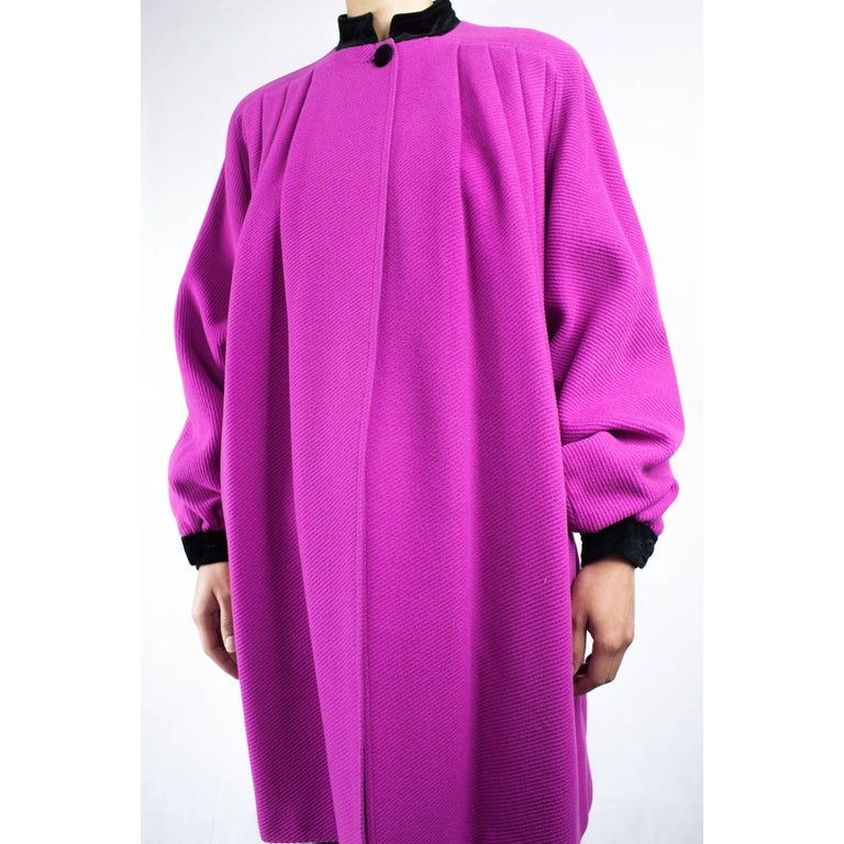Valentino fuchsia wool coat, circa 1980 For Sale at 1stDibs | fuschia ...