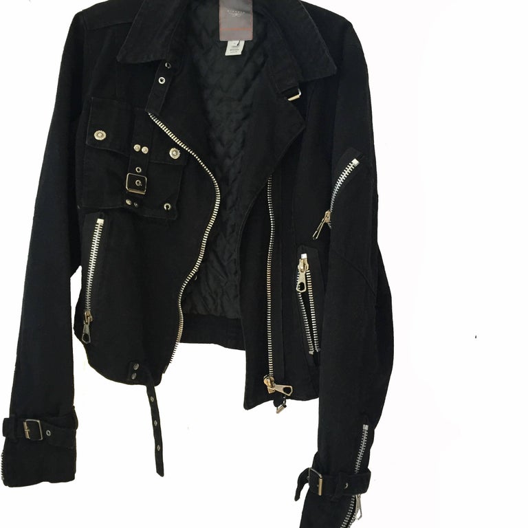 French made Cotton Canvas Moto Bomber Motorcycle Jacket at 1stDibs ...