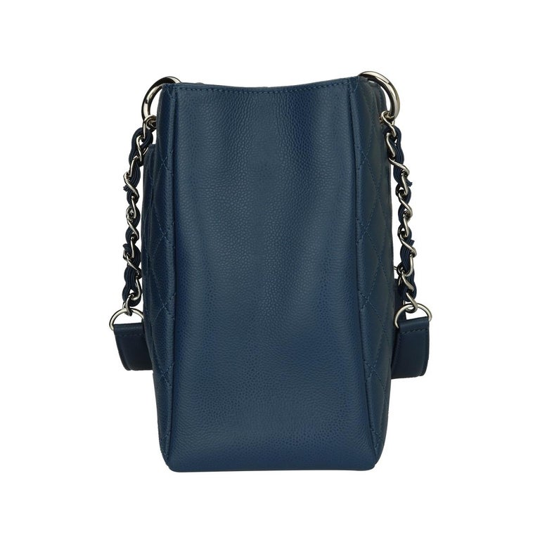 CHANEL Grand Shopping Tote (GST) Blue Caviar with Silver Hardware 2013 ...