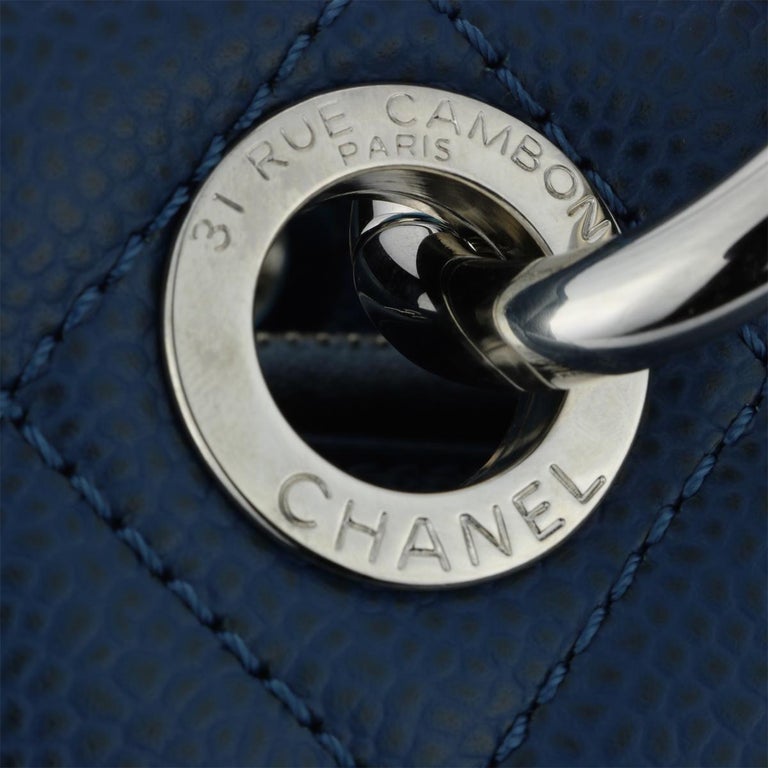 CHANEL Grand Shopping Tote (GST) Blue Caviar with Silver Hardware 2013 ...