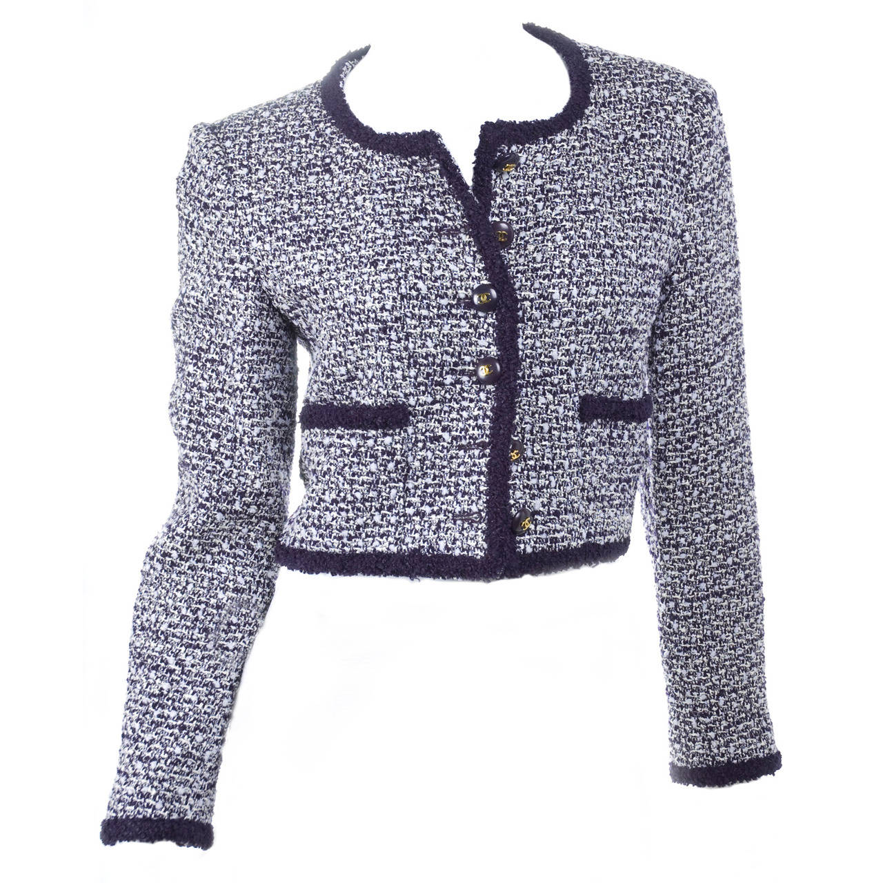 Chanel Cropped Jacket at 1stDibs | cropped chanel jacket