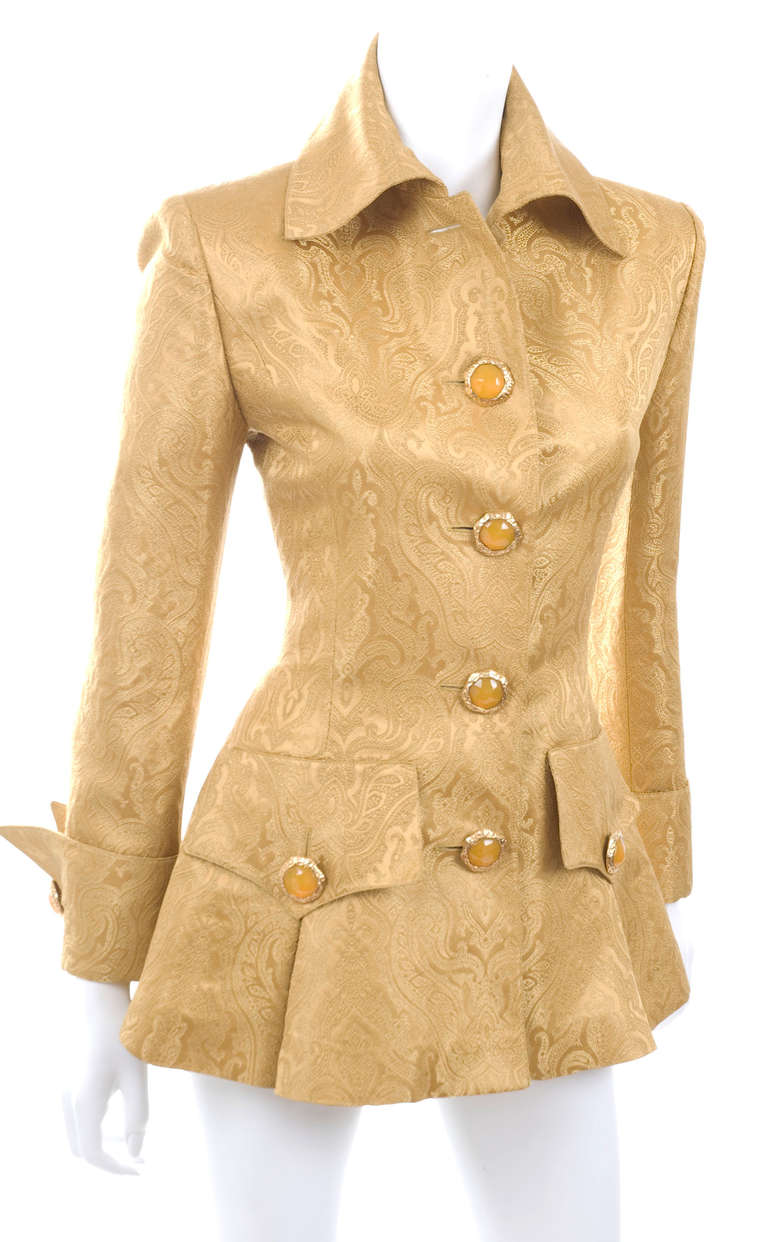 90's Jean Louis Scherrer Mozart Style Jacket For Sale at 1stDibs